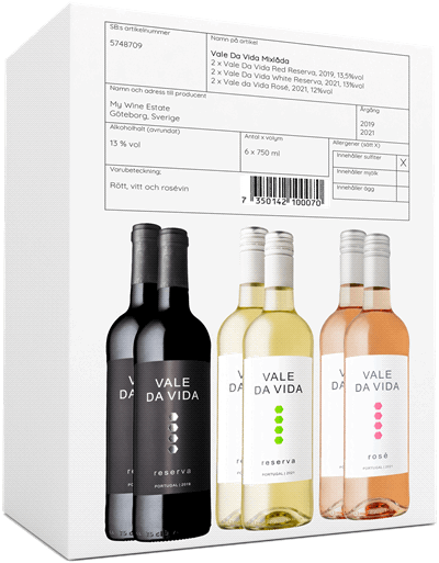 Vale Da Vida Mixlåda Rött, vitt och rosé (4500ml) - Vinlåda, Vin ...