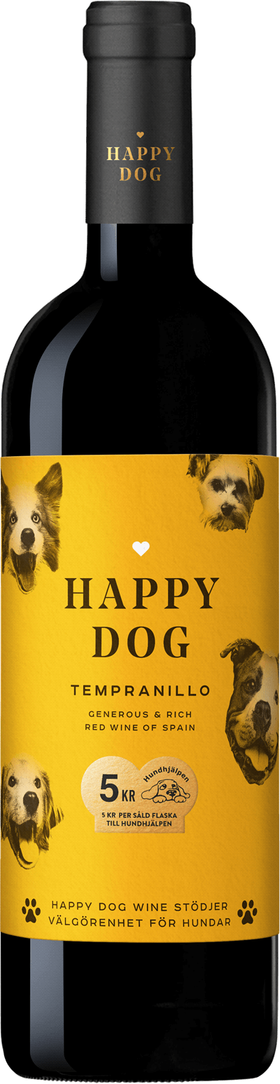 Happy Dog Tempranillo 2022 (750ml) (prissänkt med 40%) - Rött, Vin ...
